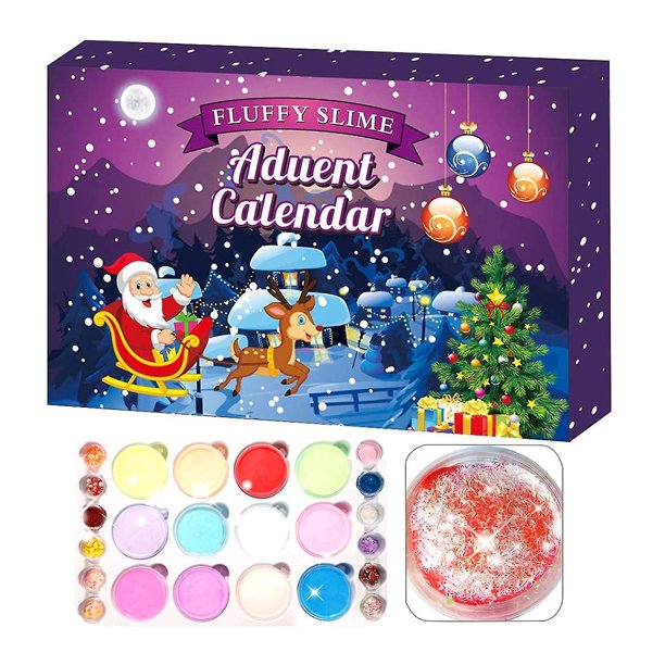 24pcs/set Slime Advent Calendar Christmas Countdown Toys Christmas ...