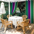 Abstract Outdoor Curtains for Patio, Colorful Mexican Stripes Red Green ...