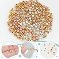 450Pcs 15 Styles Rack Plating Brass Spacer Beads Long-Lasting Plated ...