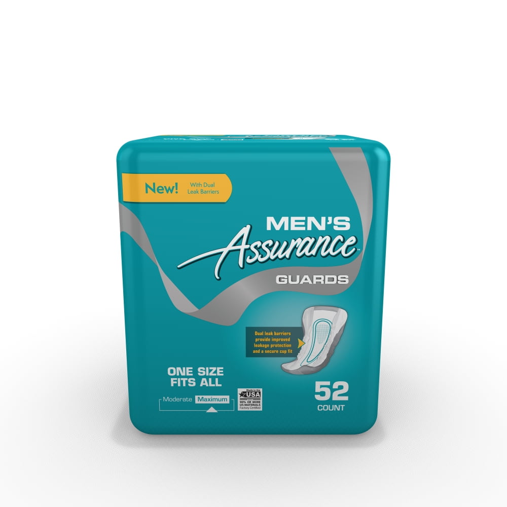 Assurance Men's Maximum Absorbency Guards, 52 count - Walmart.com