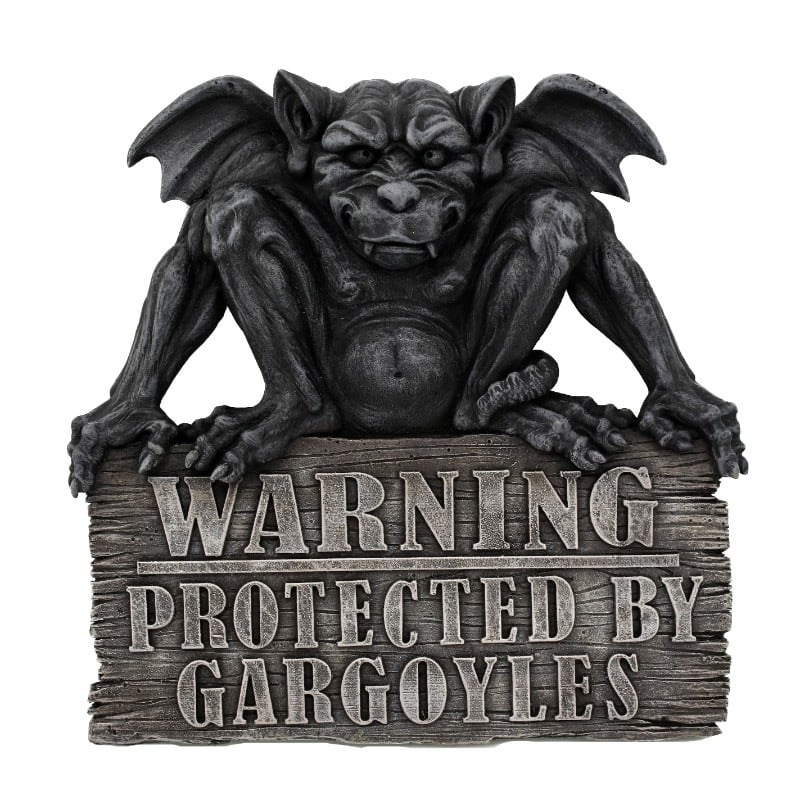 Pacific Giftware Gargoyle Warning: Protected by Gargoyles Warning ...