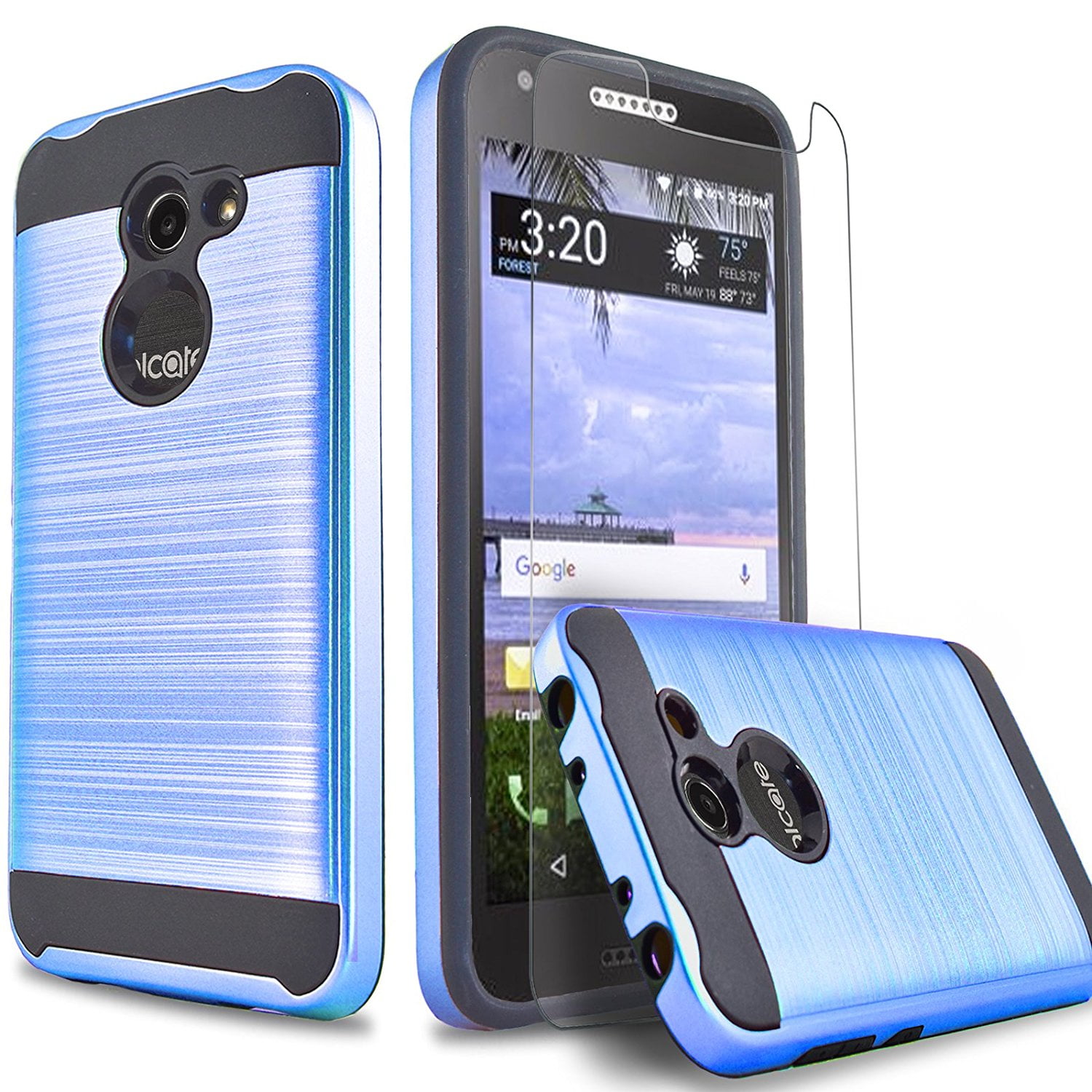 Alcatel Zip LTE Case, Alcate Kora Case, 2-Piece Style Hybrid Shockproof ...