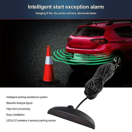 Led Reversing Radar European License Plate Frame Car Parking Sensor ...