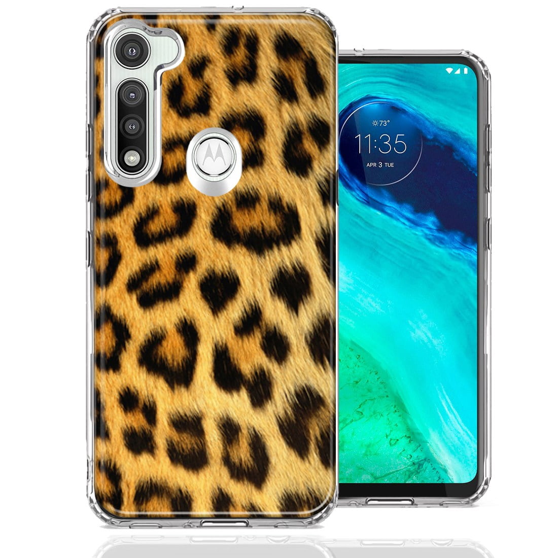 MUNDAZE For Motorola Moto G Fast Classic Leopard Design Double Layer ...