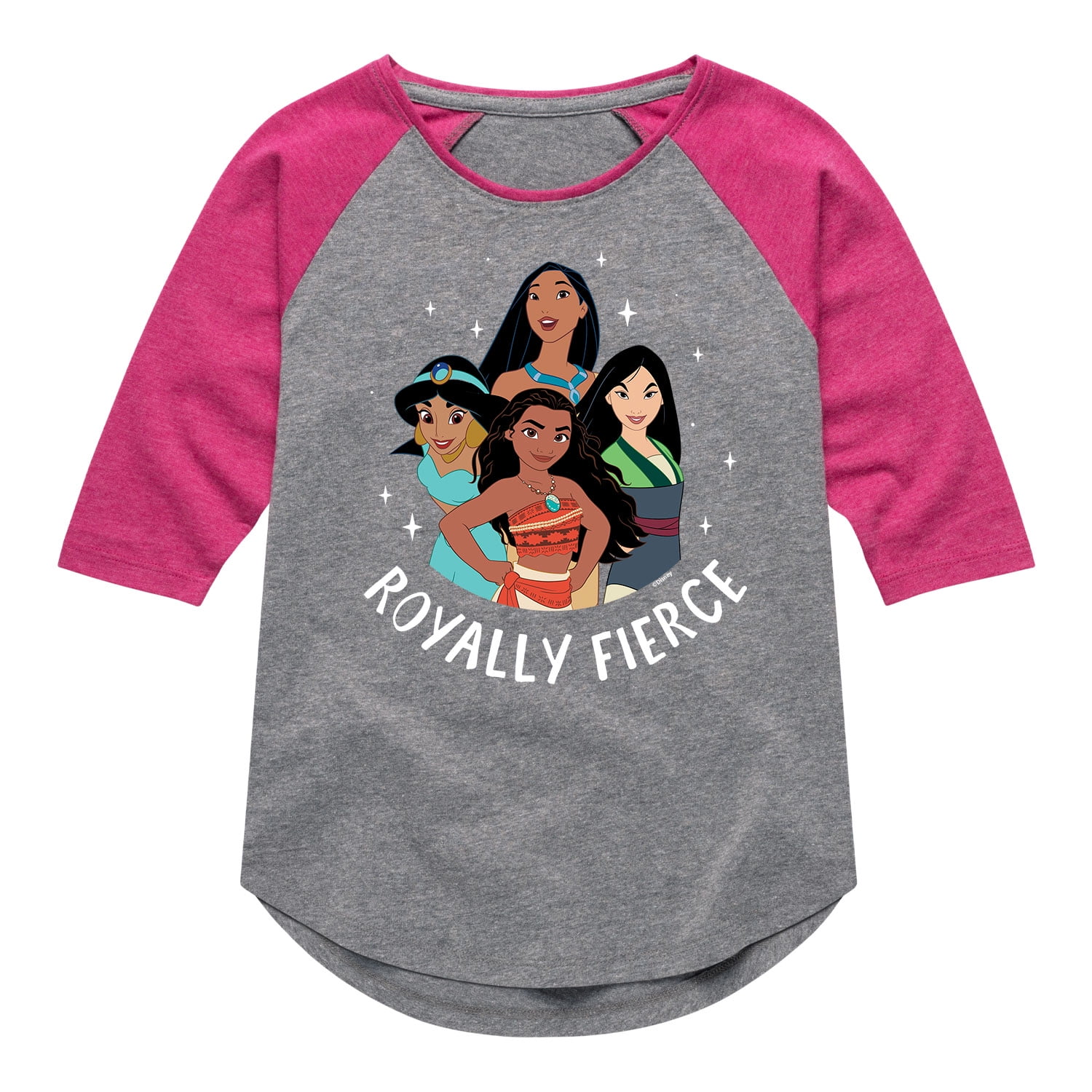 Disney Princess - Royally Fierce - Toddler And Youth Girls Raglan ...