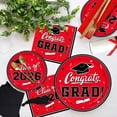 2026 Hot Sale Red Class of 2026 Graduation Disposable Tableware Set ...