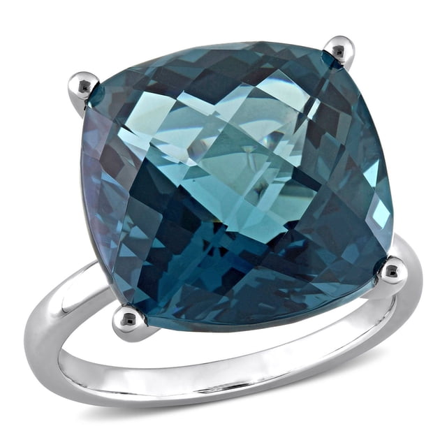 Cushion Cut London Blue Topaz Ring in 14K Gold - Samsclub.com