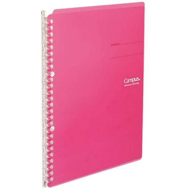 Kokuyo Smart Ring Binder, Up to 25 Sheets, B5, 26 Holes, Pink (ル-SP700P) - Walmart.com