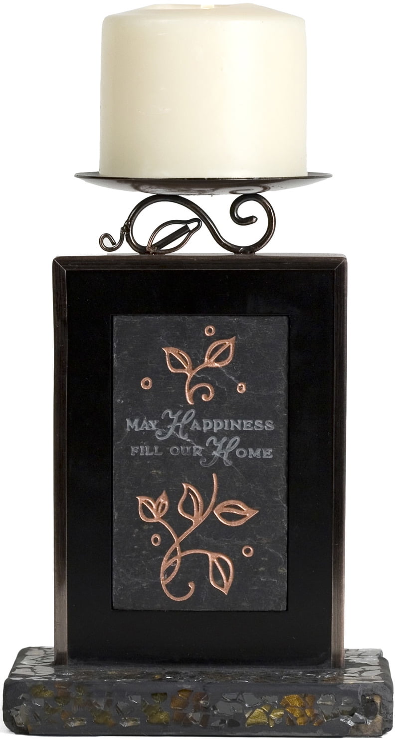 Pavilion- May Happiness Fill our Home 8" Green Mosaic Plaque Candle ...