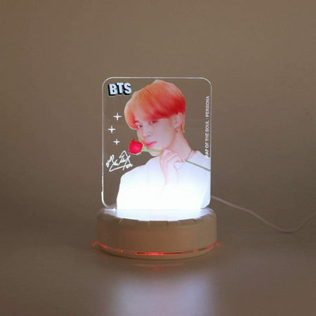 ATTOE Kpop Night Light Jimin Jungkook RM Lisa Jennie Colorful Acrylic ...