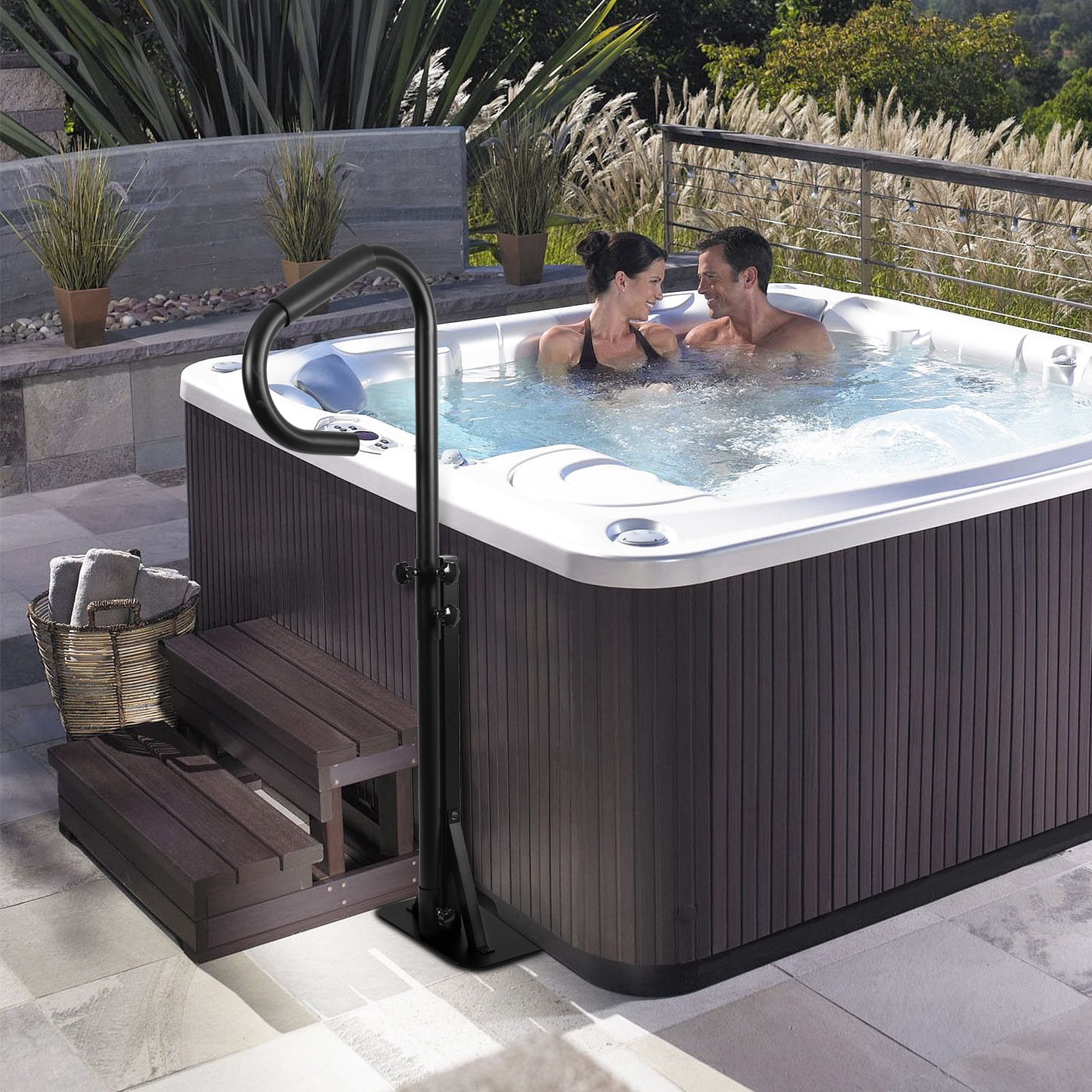 Hot Tub Handrail 56 inch Spa Safety Rail Spa Handrail Pivots 360 ...