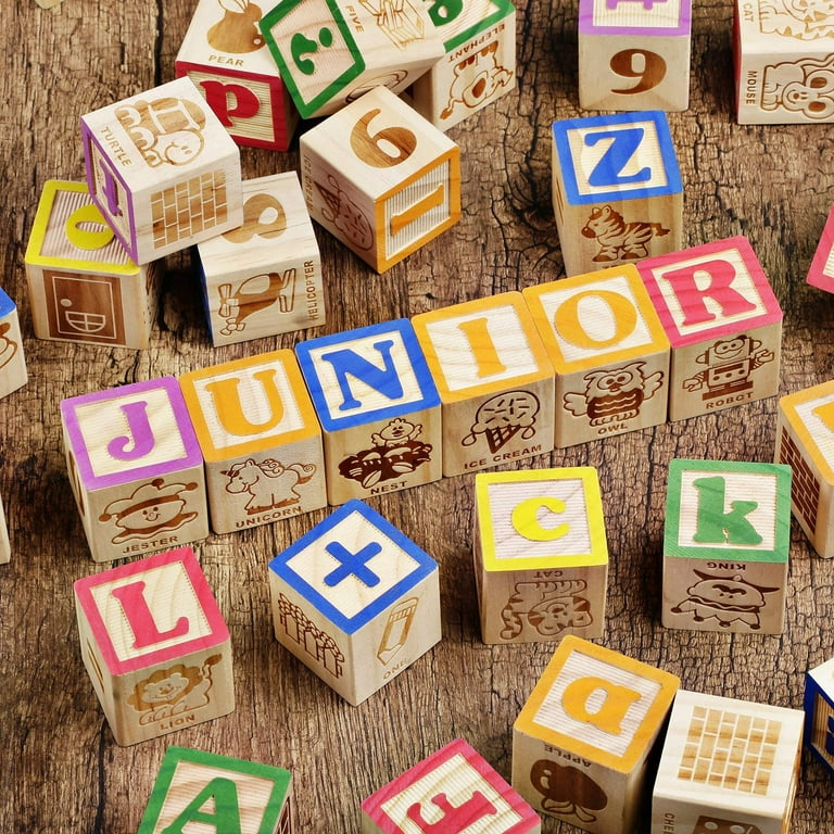 Kids Building Blocks With Letters