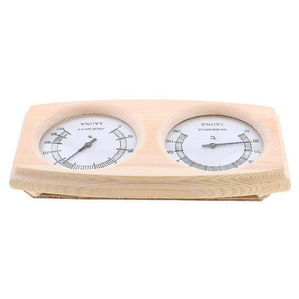 SHSLING 2 In 1 Sauna Room Wooden Thermometer Hygrometer Steam ...
