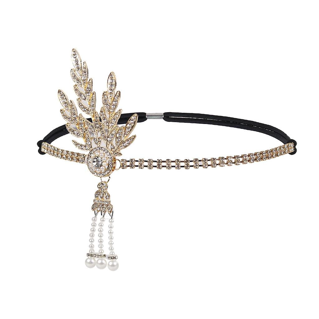 Art Deco 1920s Flapper Great Gatsby Leaf Wedding Bridal Tiara Pearl ...