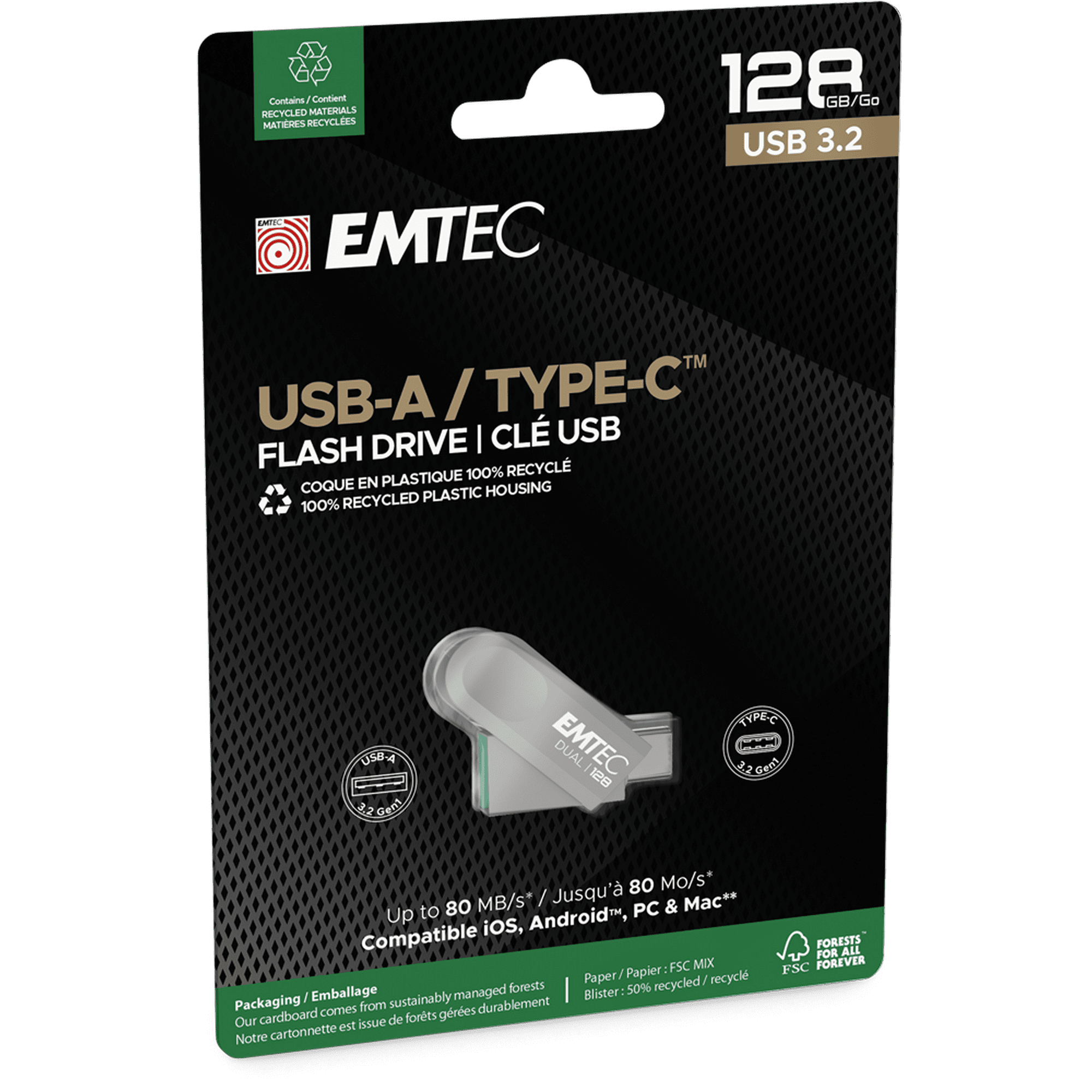 Click here for Emtec Usb3.2 Type-C Dual D280 128gb prices