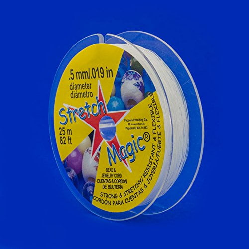 Clear Stretch Magic Cord - Knottable Stretchy Beading Cord (.5mm/25M ...