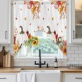 Autumn Pumpkin Swag Curtain Valance for Windows, Orange White Fruits ...