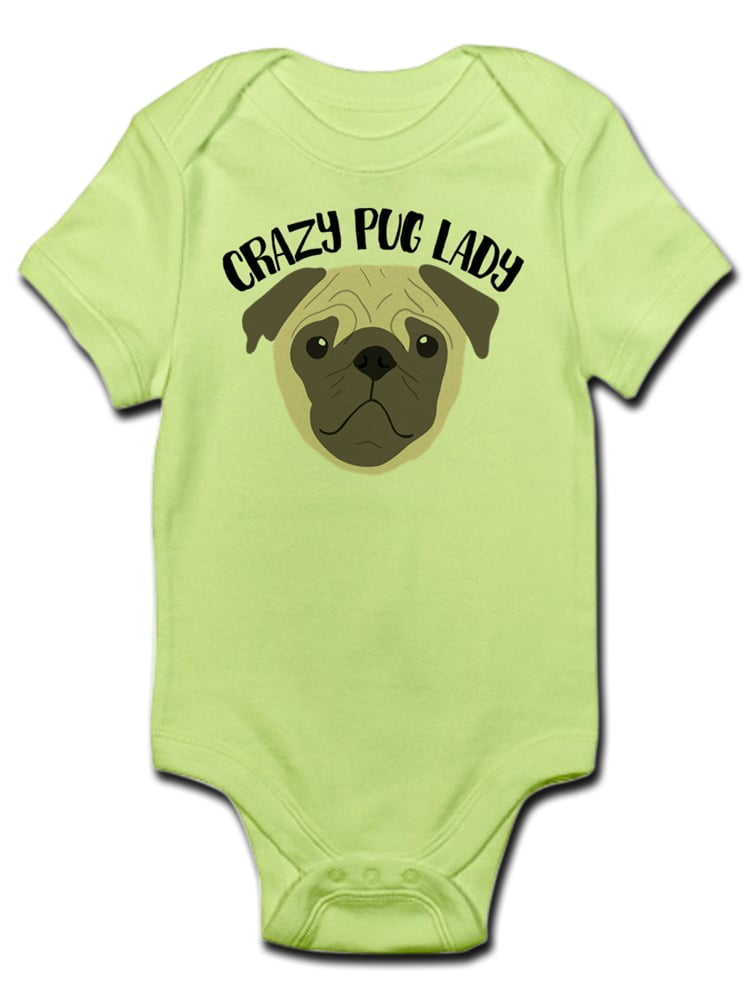 CafePress - Crazy Pug Lady - Baby Light Bodysuit - Walmart.com
