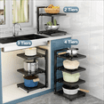 Holocky 4 Tiers Kitchen Storage Organizer - Cookware Organization Shelf ...