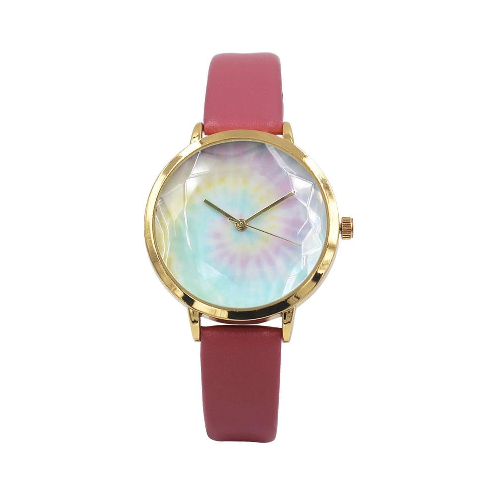 Reloj Zeit Rosa Chicle Impresión de TieDye y Cristal Facetado Zeit ...