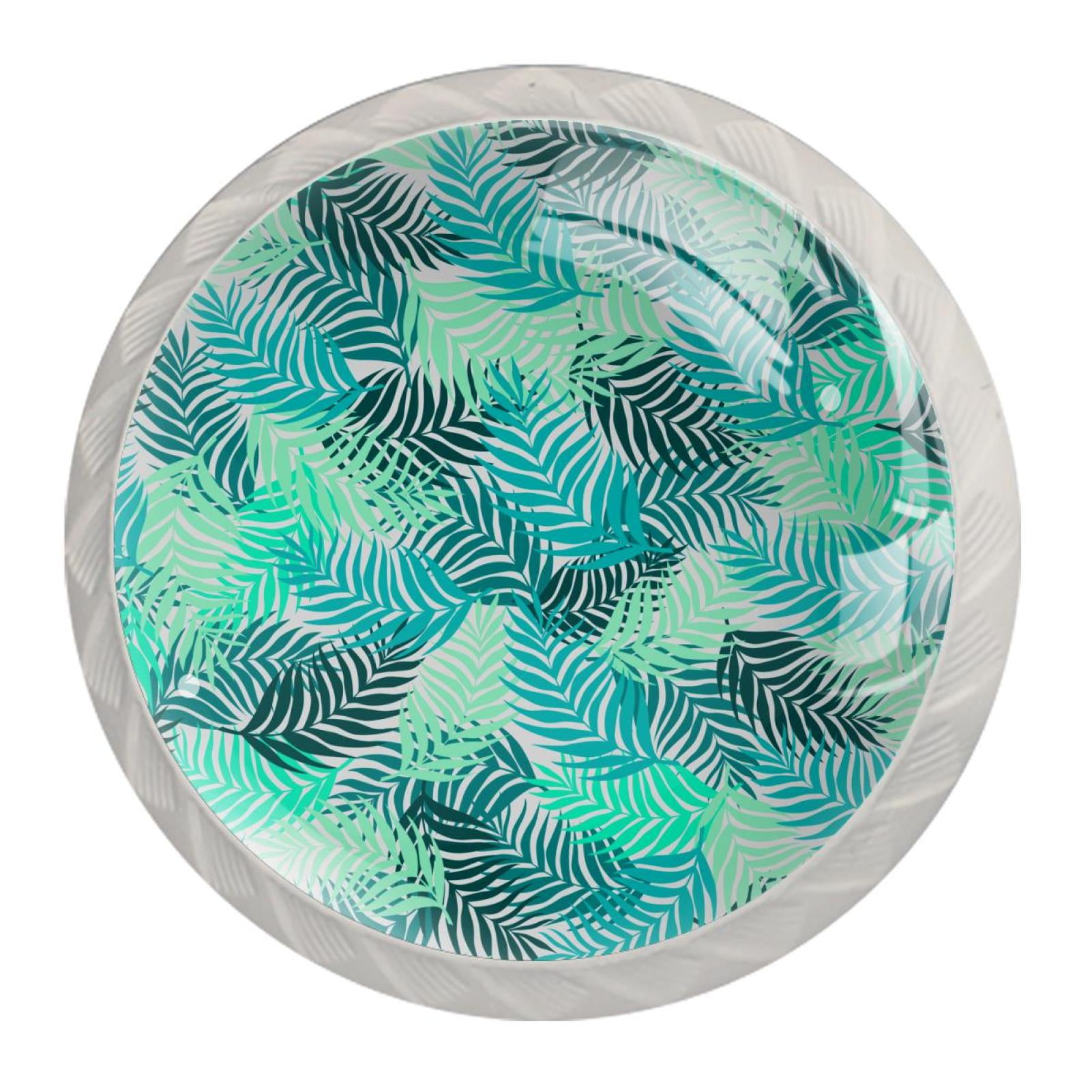 4 Pcs Palm Leaves Branches Knobs for Kitchen Cabinet Cupboard Dresser ...