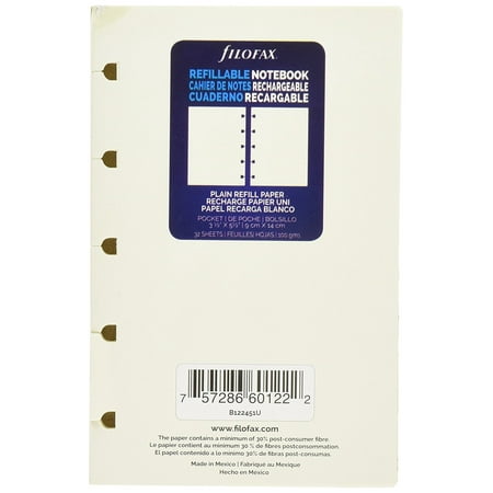 Filofax - Blank - Pocket Notebook - Refill - Walmart.com