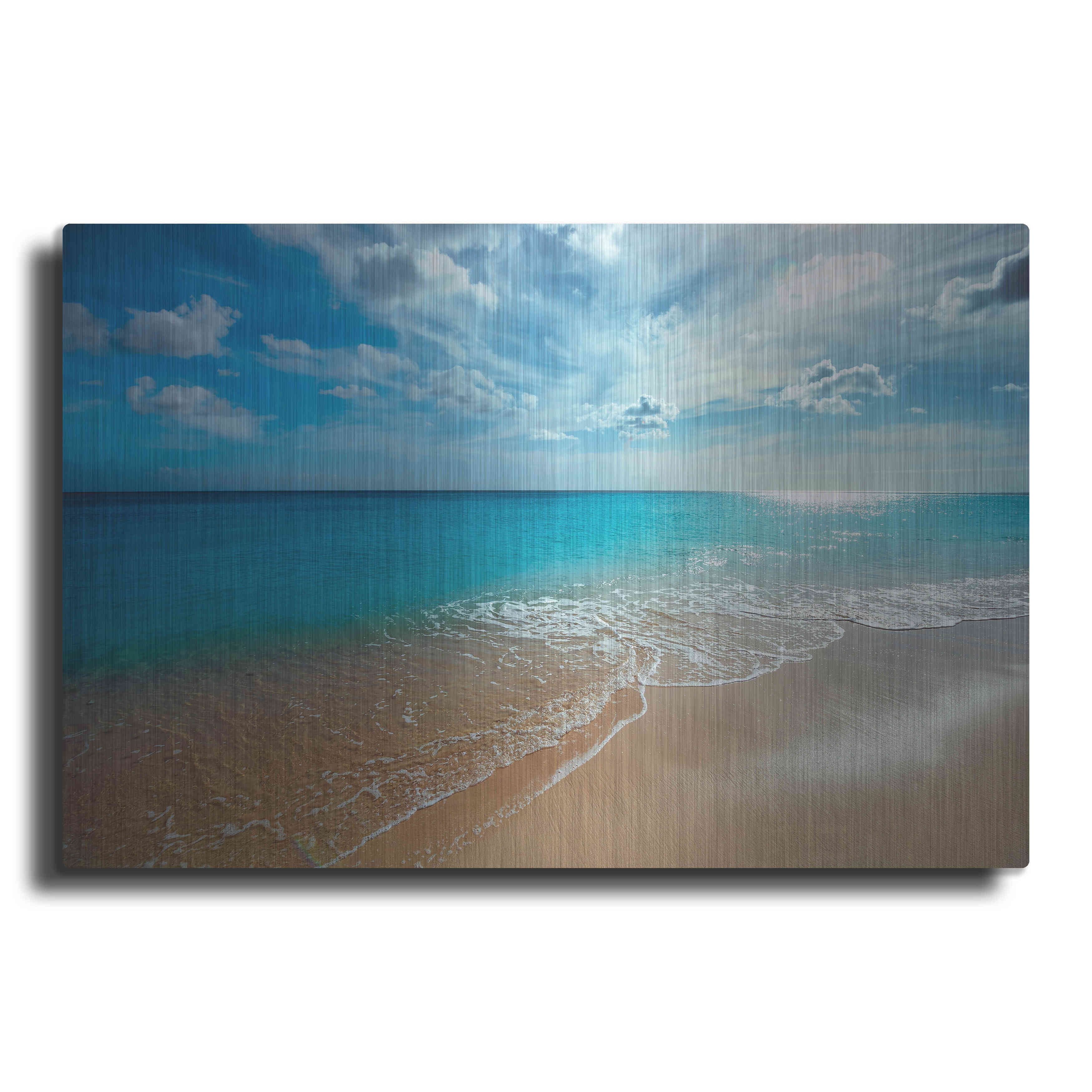 Luxe Metal Art 'Turquoise Tranquility' by Lizzy Davis, Metal Wall Art ...