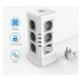 Vertical Tower Power Strip 12 Outlets Multi Usb Type C Socket 2m ...
