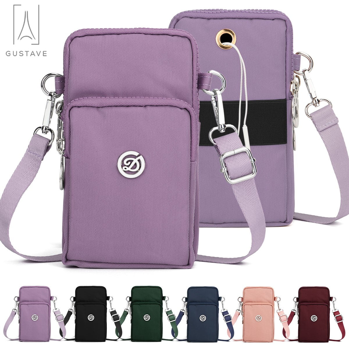 Gustave Nylon Crossbody Cell Phone Bag for Women, Mini Shoulder Handbag ...