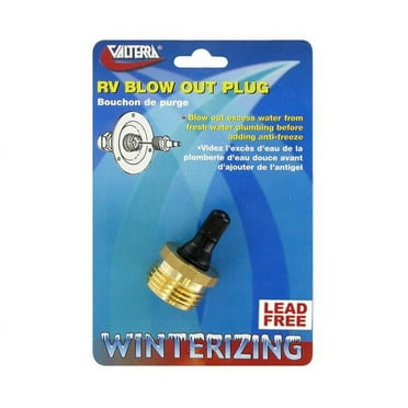 Valterra P23508VP Gray RV Blow-Out Plug with Shrader Valve - Walmart.com