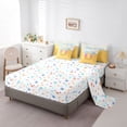 Catabedysis Waffle Print 7pcs Queen Bedding,Watercolor Drip Initial U ...