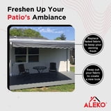 ALEKO 8'x6.5' Retractable Patio Awning Fabric Replacement, Gray Color ...
