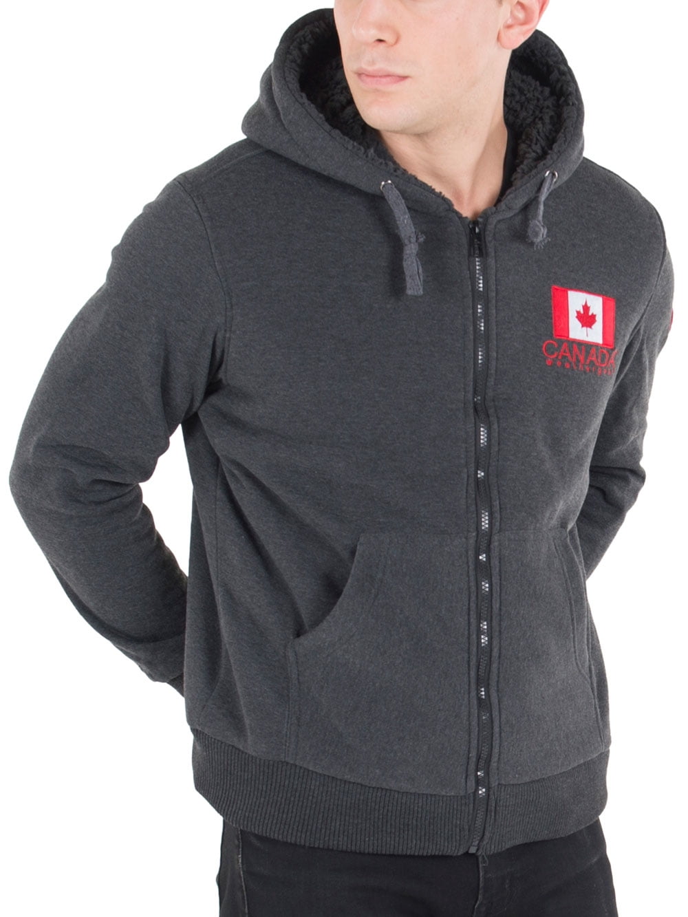 Canada Weather Gear Men's Fleece Jacket - heather charcoal, l (Big Boys ...