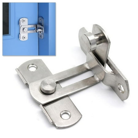 Cabinet Drawer Sliding Door Lock Hook Latch Security Stainless Steel 90 ...