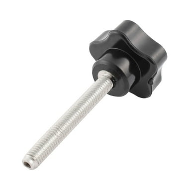 M10 Threaded Plastic Star Head Clamping Screw On Knob Grip Black ...