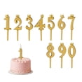 Digital Birthday Cake Holder Sparkling Gold Number Cake Decorations for ...