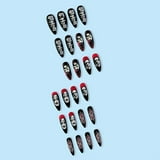 24pcs Slipknot Horror Stiletto False Nail Press on Nails for Nail Art ...
