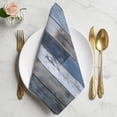 Blue Brown Farmhouse Cloth Napkins, Vintage Wooden Country Washable and ...