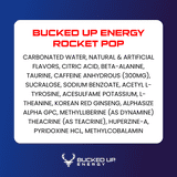 Bucked Up Energy Drink, Rocket Pop Flavor, 12 Cans, 16 fl oz, 300 mg ...