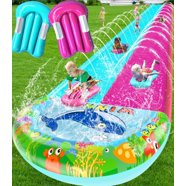 WOW Sports Backyard Super Slide - Giant Slip and Slide with Sprinkler ...