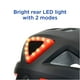 Zefal Black Universal Dial Fit Light-Up Bike Helmet (LED Light, Visor ...