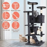 NiamVelo Large 54-in Kitten Climbing Double Condo Cat Tree Tower with ...