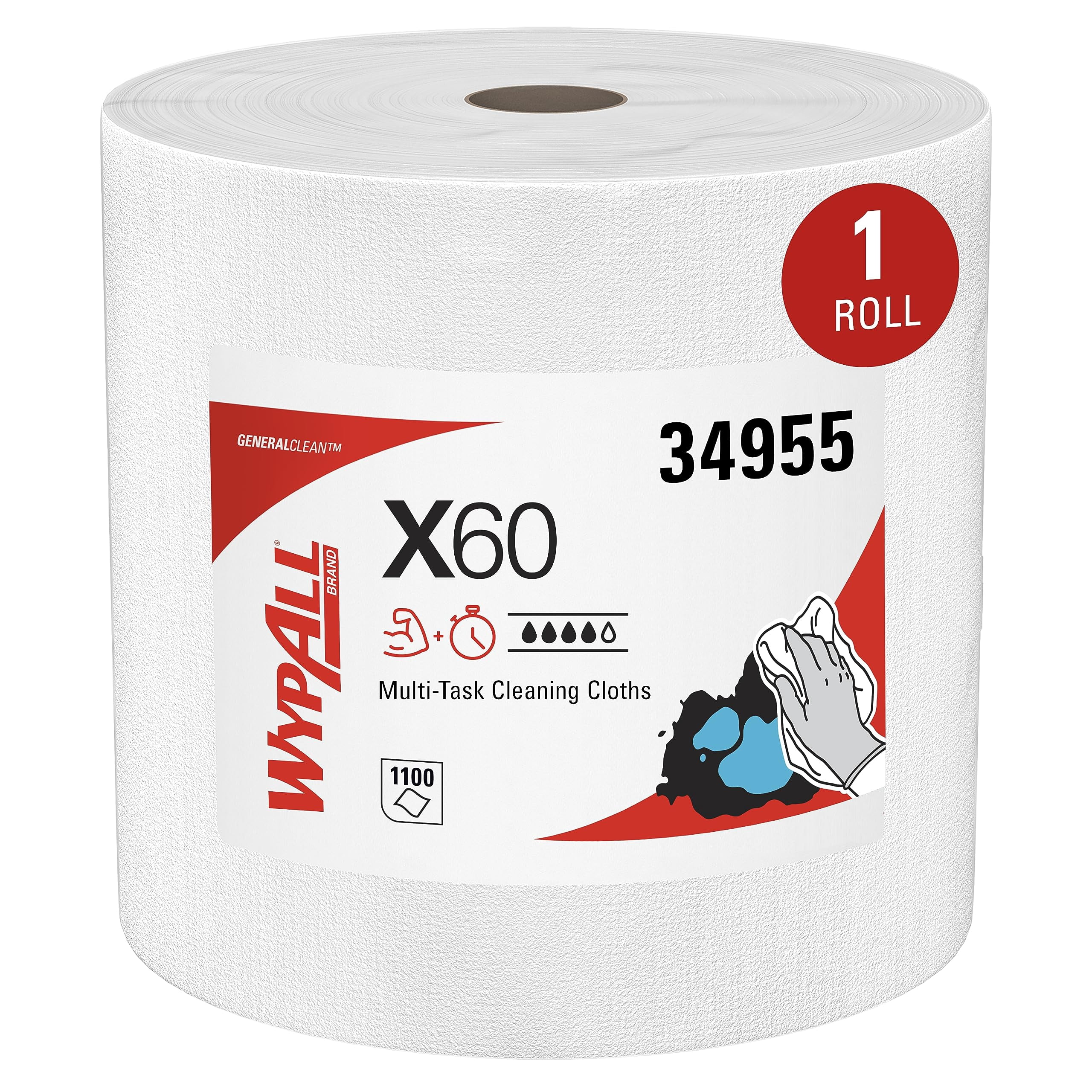 Toallitas limpiadoras Wypall GeneralClean X60, 1 rollo 1100 | Bodega ...