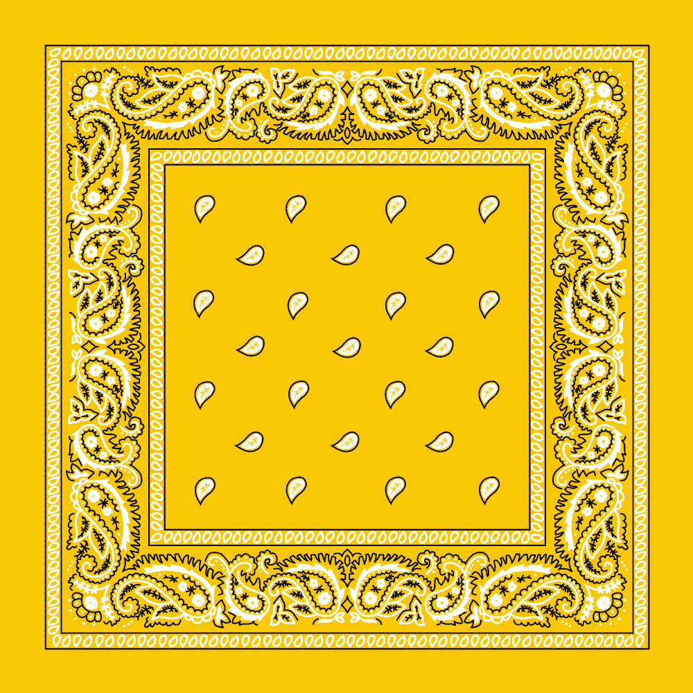 Yellow Paisley Bandana - Single Piece 22x22 - Walmart.com
