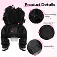 2-in-1 Messy Bun Hair Piece with Long Side Bangs - Quick Drawstring ...