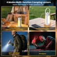 LIDUI-4-in-1 Multifunctional Camping Lantern, 10000mAh Rechargeable ...
