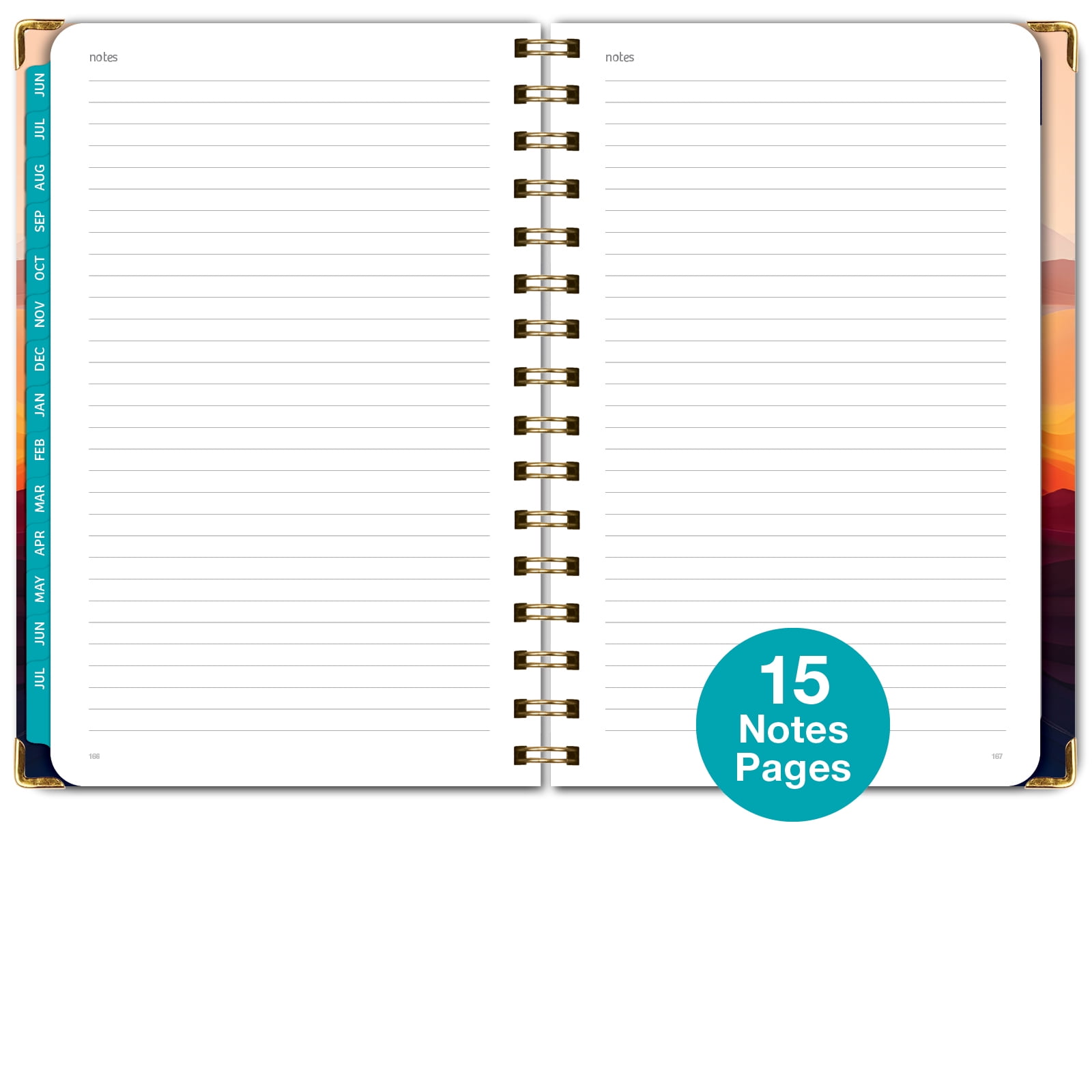 5.5x8 Planner With Tabs Academic Year 2025-2026 Planner - Hard Cover ...