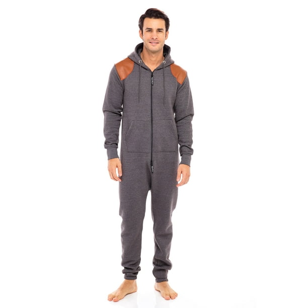 Mens Unisex Adult Onesie One Piece Non Footed Plain Pajama Playsuit