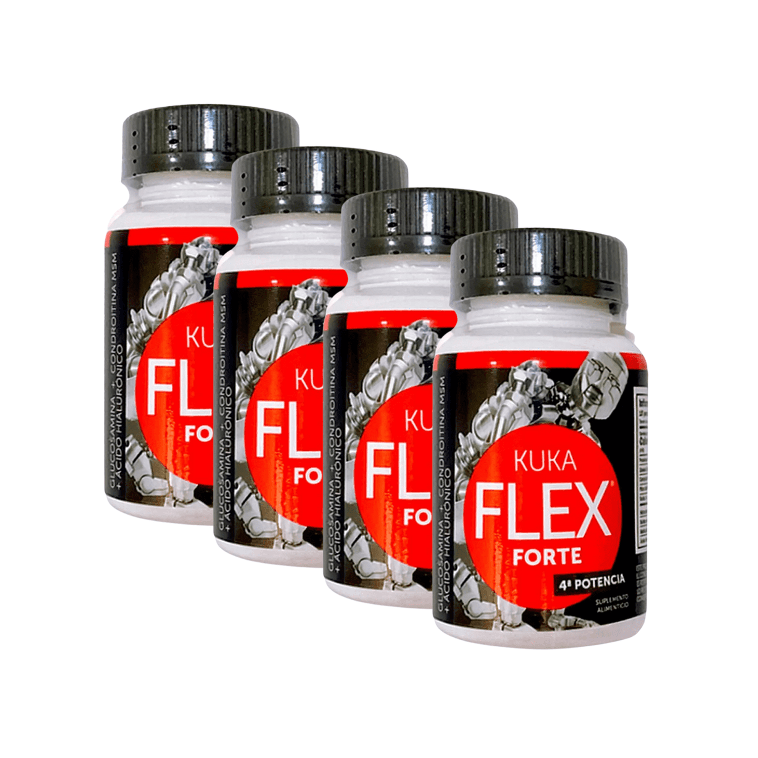 Pack de 4 Kuka Flex Forte 30 capletas Kukamonga negro | Walmart en línea