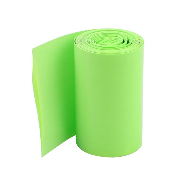 2M 50mm Light Green PVC Heat Shrinking Tubing Wrap Cover for 2 x 18650 ...